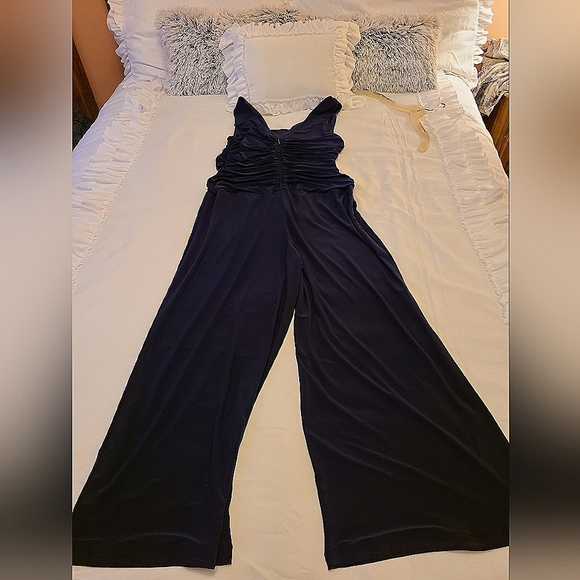 Dress Barn | Pants & Jumpsuits | Blue Runch Top Jumpsuit By Dress Barn ...